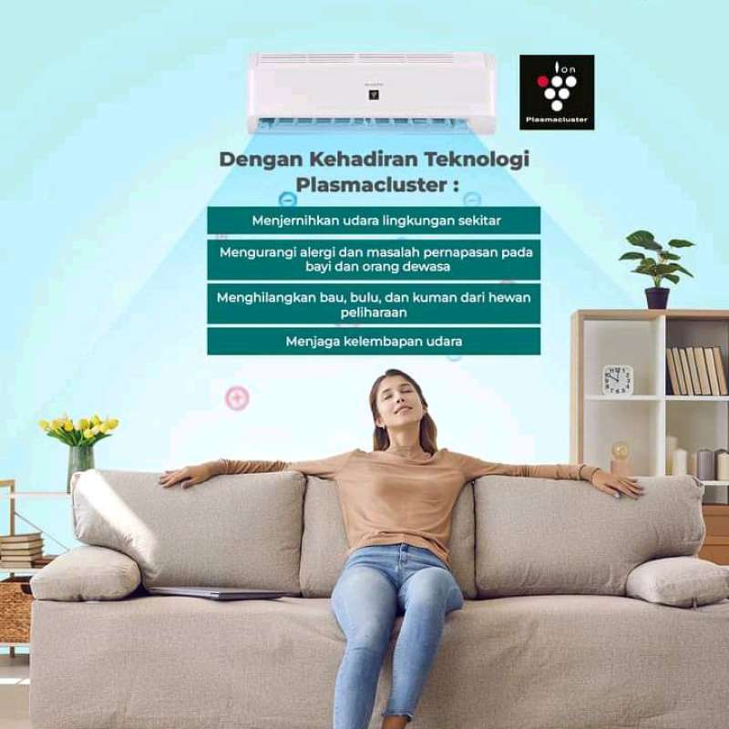 Jual Ac Sharp Plasmacluster 0.5-1pk type AH-AP5/7/9BMY Garuda Series di ...