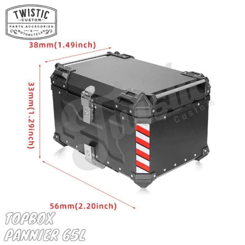 Promo Top Box Pannier Aluminium 65 Liter Motor Bmw Gs Cb500X Versys ...