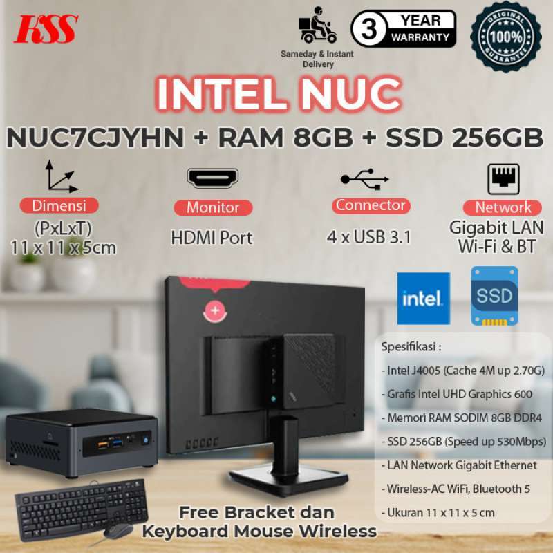 Promo Komputer INTEL NUC / Mini PC (Dual Core, RAM 8GB, SSD) Siap Pakai ...