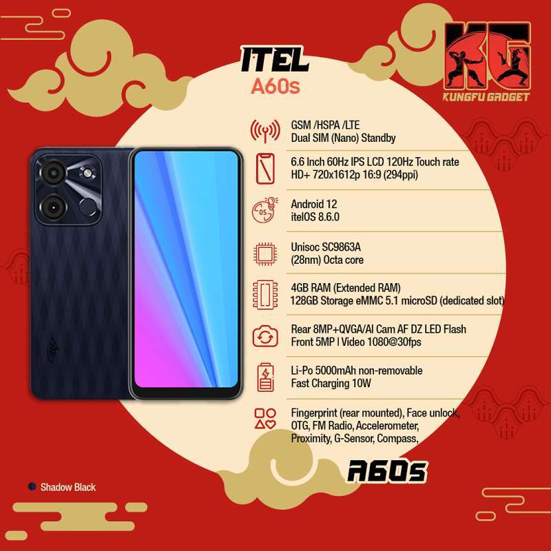 Promo Itel A60s 4/128 RAM 4GB Internal 128GB Garansi Resmi Indonesia ...