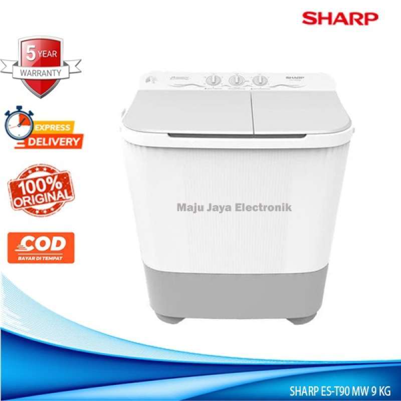 Jual Mesin Cuci 2 Tabung Sharp 90 MW Cuci dan Kering Low Watt 9KG di ...