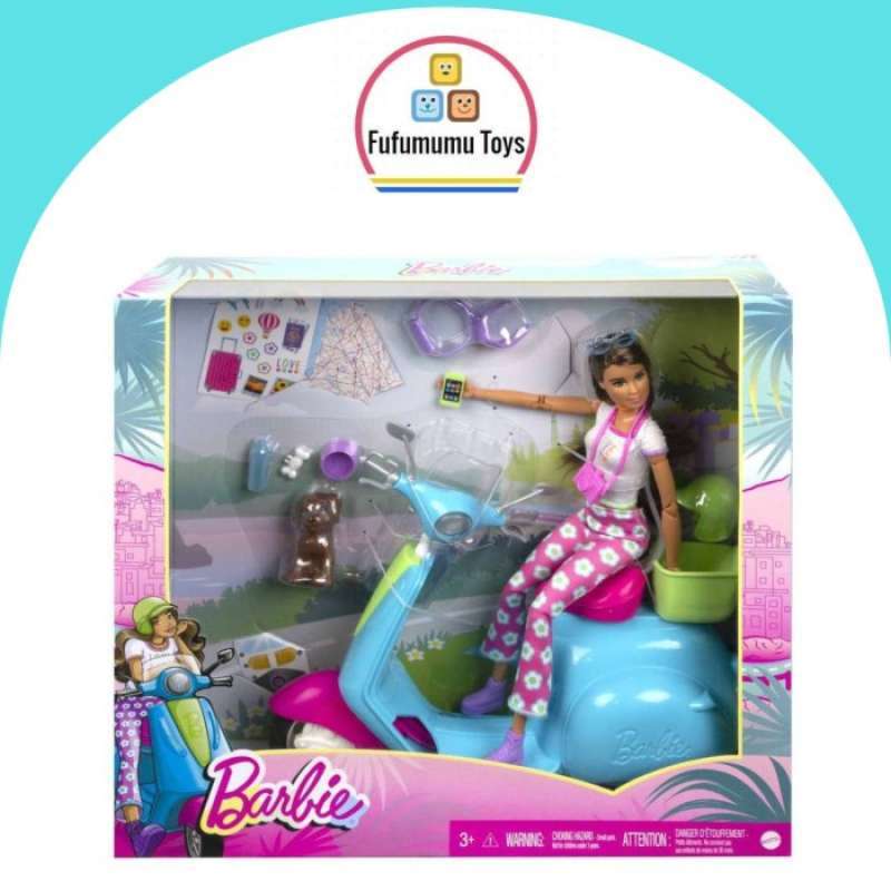 Jual Barbie Playset Vespa Scooter Original Mattel HGM55 Pack Aman di ...