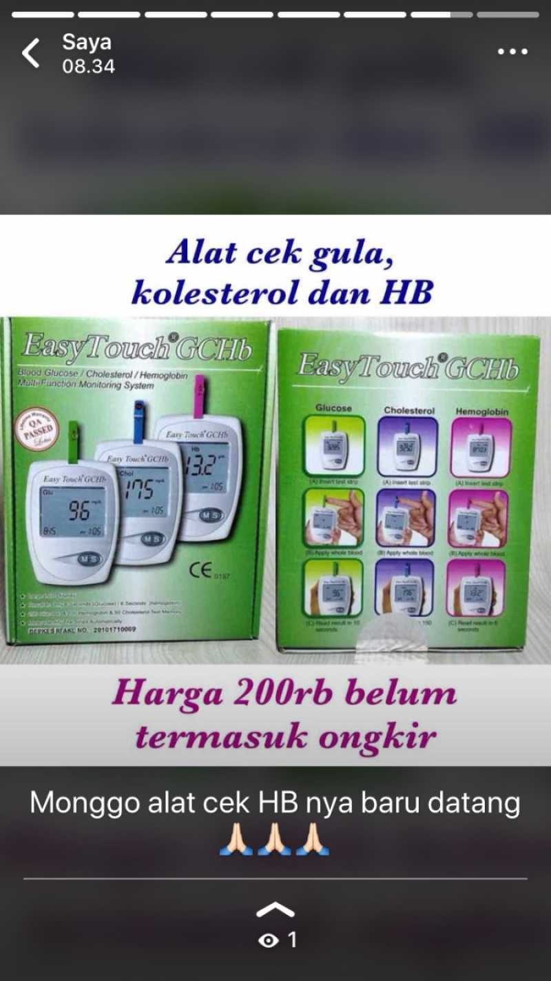 Promo Easytouch Gchb Alat Cek Gula Darah Kolesterol Dan Hb Diskon 17% ...