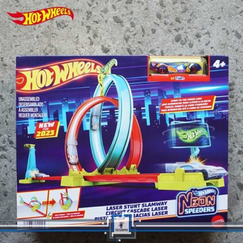 Promo Hot Wheels Neon Speeders Laser Stunt Slamway Track Set Hotwheels ...