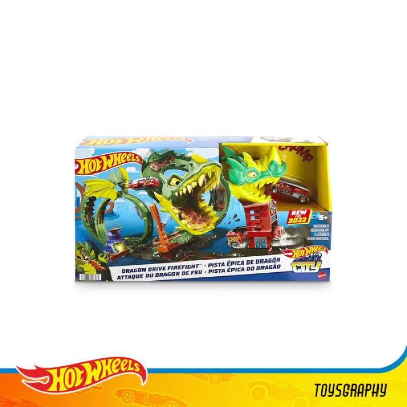 Promo Hot Wheels City Dragon Drive Firefight Fire Fight Hotwheels ...