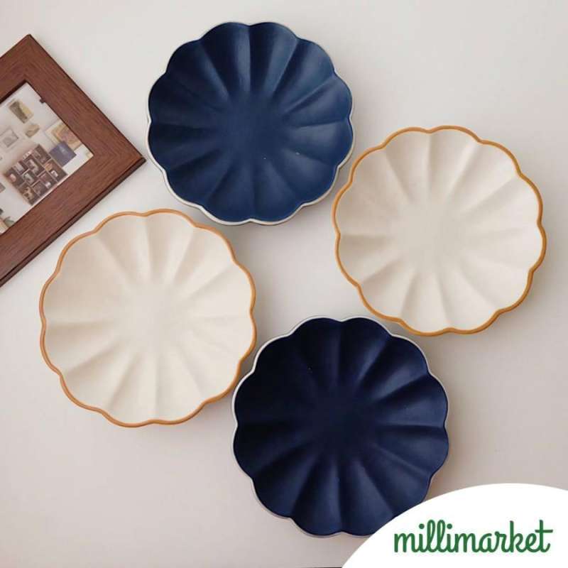 Jual Yumi Flower Plate Series/piring Keramik Bentuk Bunga/piring Cantik ...