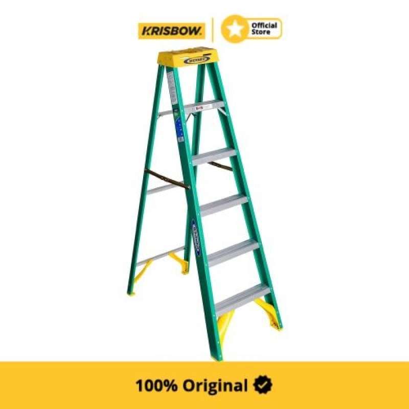 Jual Werner Ladder Tangga Fiber Glass 6 Step 1.8 Mtr - Hijau Di Seller ...