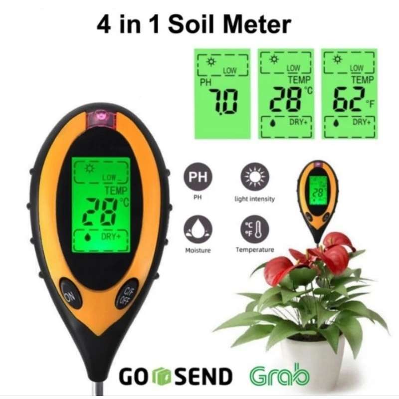 Jual Ph Tanah digital 4in1 merk ituin iTuin digital Ph Meter tanah soil ...