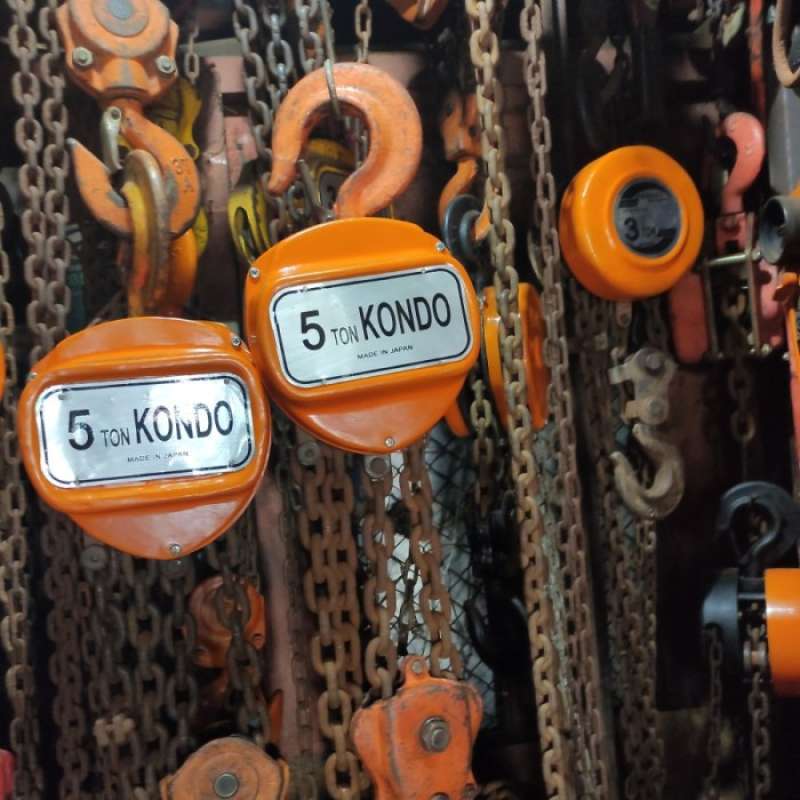 Promo Katrol Takel Chain Block 1 Ton x 5 Meter Merk KONDO Diskon 23% di ...