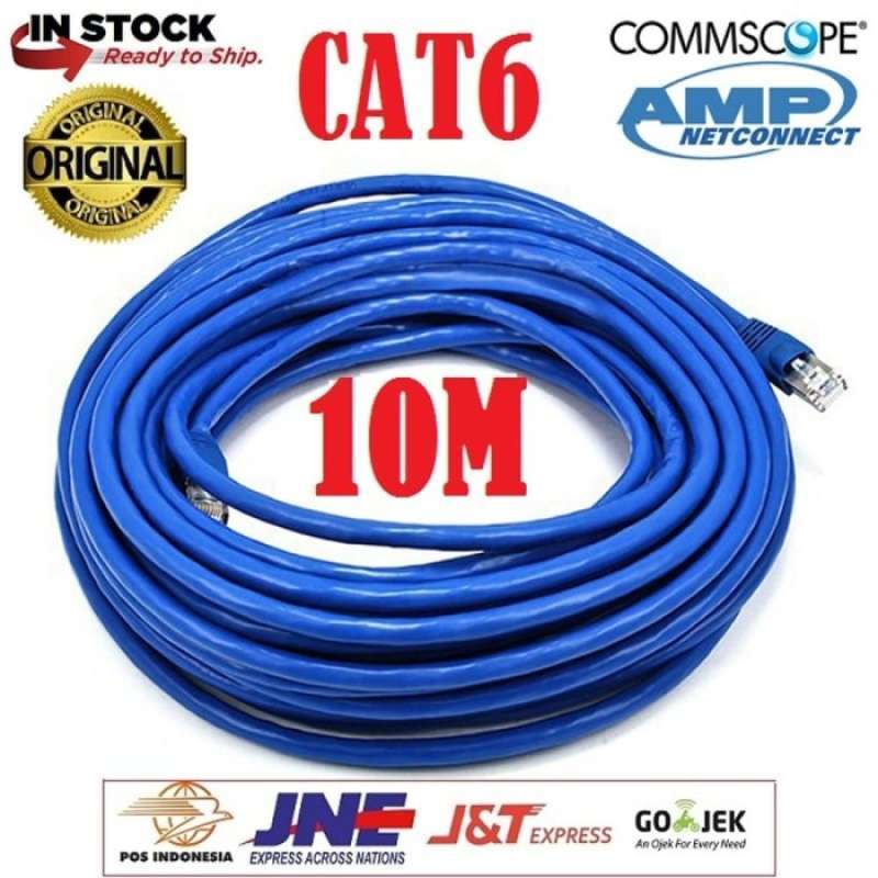 Promo Kabel Lan Cat6 10M Utp Amp Commscope Original Siap Pakai 10 Meter Diskon 23% di Seller ...