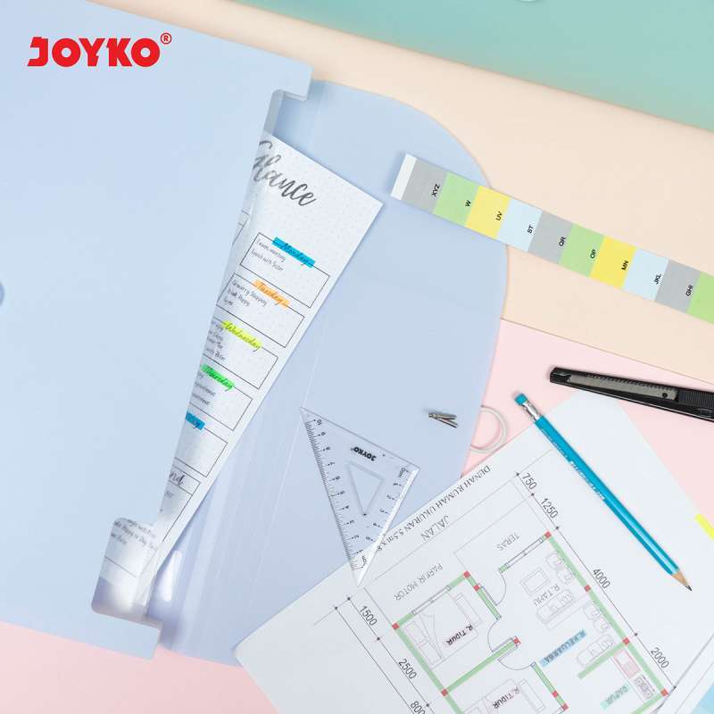 Jual Expanding File Map Harmonika Joyko EF-8F4 Pastel Color 7 Pocket ...