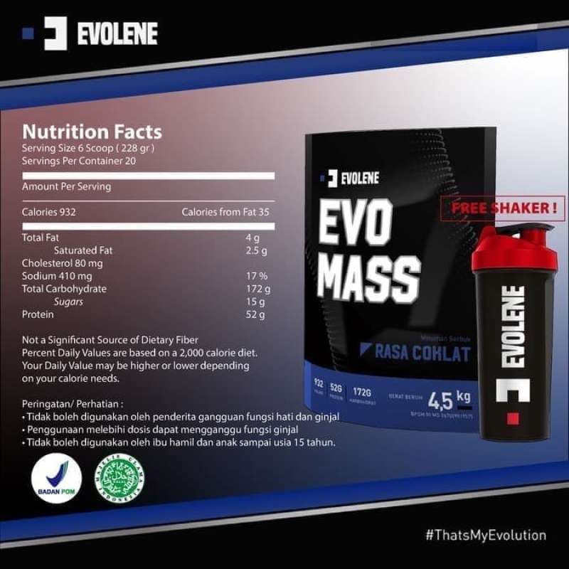 Promo Evolene Evomass 10 Lbs 10lbs 10 Lb Evomas 4,5 Kg 4,5kg Evo Mass ...