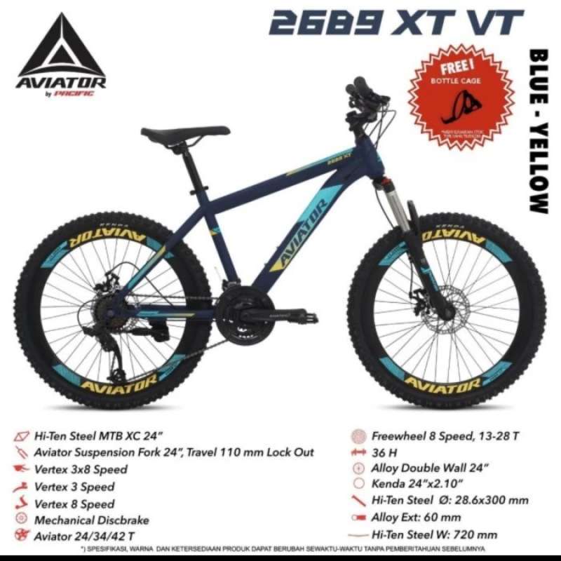 Jual Sepeda Gunung 24 Aviator At 2689 Xt By Pacific (remaja/dewasa) Di ...