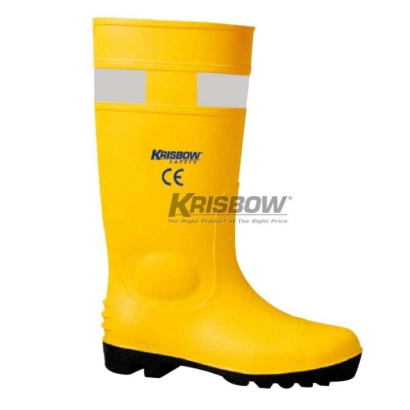 Promo Safety Boot PVC Yellow Krisbow / Sepatu Boot Safety Proyek ...