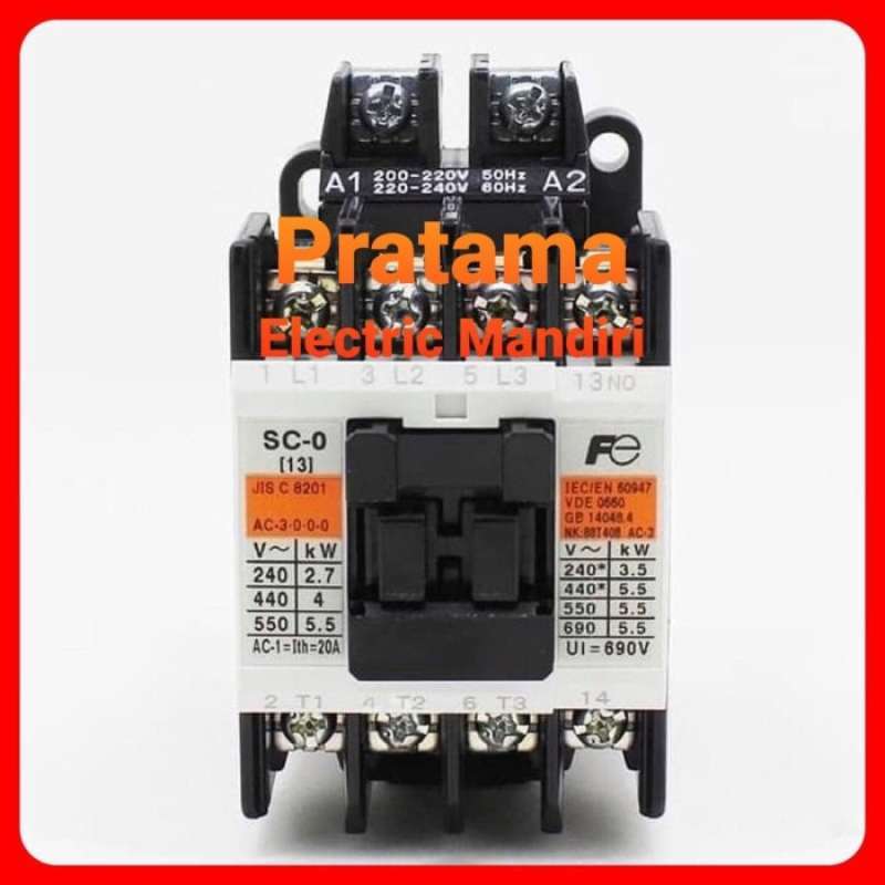 Promo FUJI ELECTRIC KONTAKTOR SC-0 220VAC SC0 220V MAGNETIC CONTACTOR ...