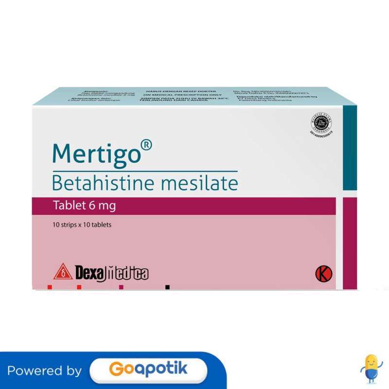 Jual Mertigo 6 Mg Box 100 Tablet Di Seller Apotek Garuda Tambora - Duri ...