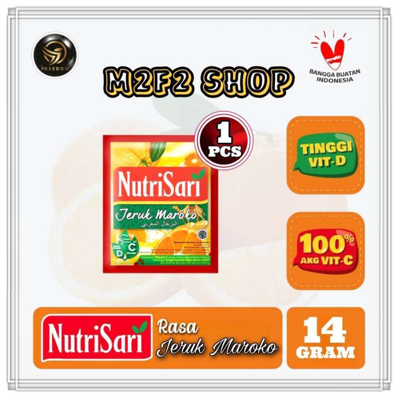 Promo NutriSari Minuman Serbuk Jeruk Maroko Sachet - 14 gr (Kemasan ...