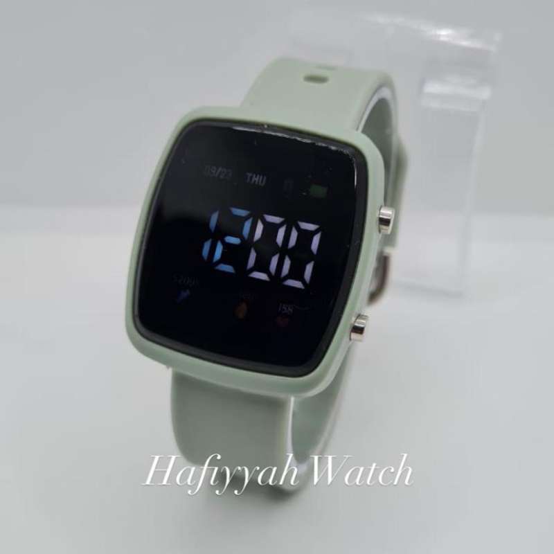 Jual Jam Tangan Led Digital Wanita Tali Rubber Fashion Couple Remaja ...