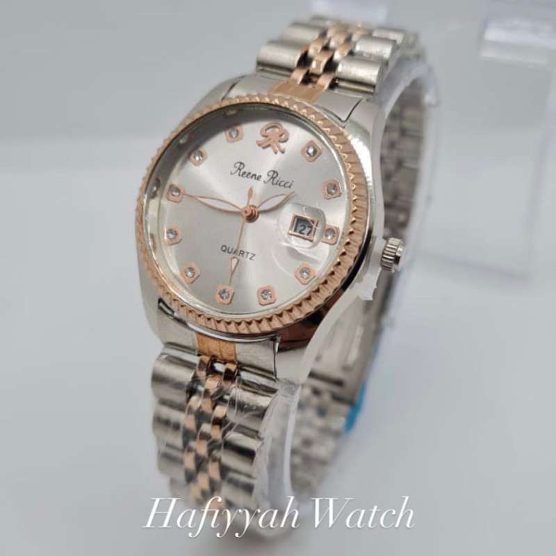 Jual JAM TANGAN WANITA TERBARU REENE RICCI MODEL PERMATA BULAT RANTAI ...