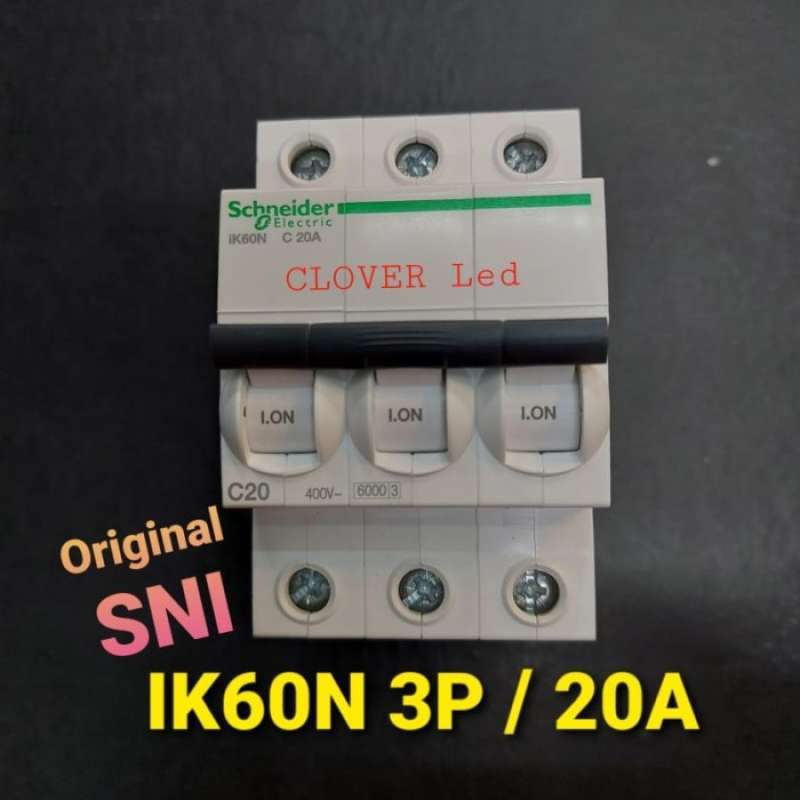 Promo MCB 3P 20A IK60N SCHNEIDER / MCB 3 PHASE 20 AMPER 6kA SNI Diskon 23% di Seller Maslika ...