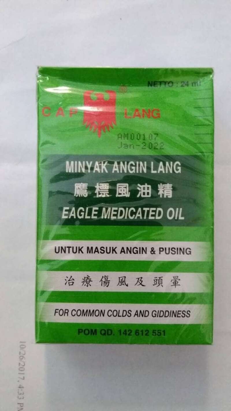 Promo Minyak Angin Lang Eagle Medicated Oil Utk Masuk Angin Dan Pusing ...