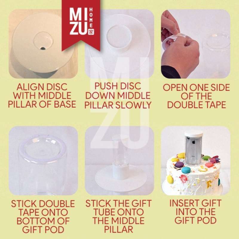 Jual Mizu Bikkuri 25cm 10in Surprise Pop Up Cake Stand Table Meja Kue ...