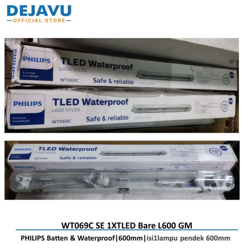 Jual Rumah Lampu Batten TLED T8 Waterproof WT069C SE 1XTLED Bare L600 GM di Seller Dejavu ...