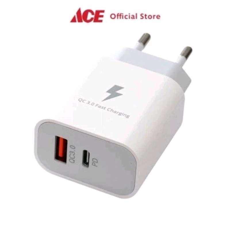 Jual Ataru Kepala Charger Dual Usb A Type C Putih Di Seller Zamoza Shop ...