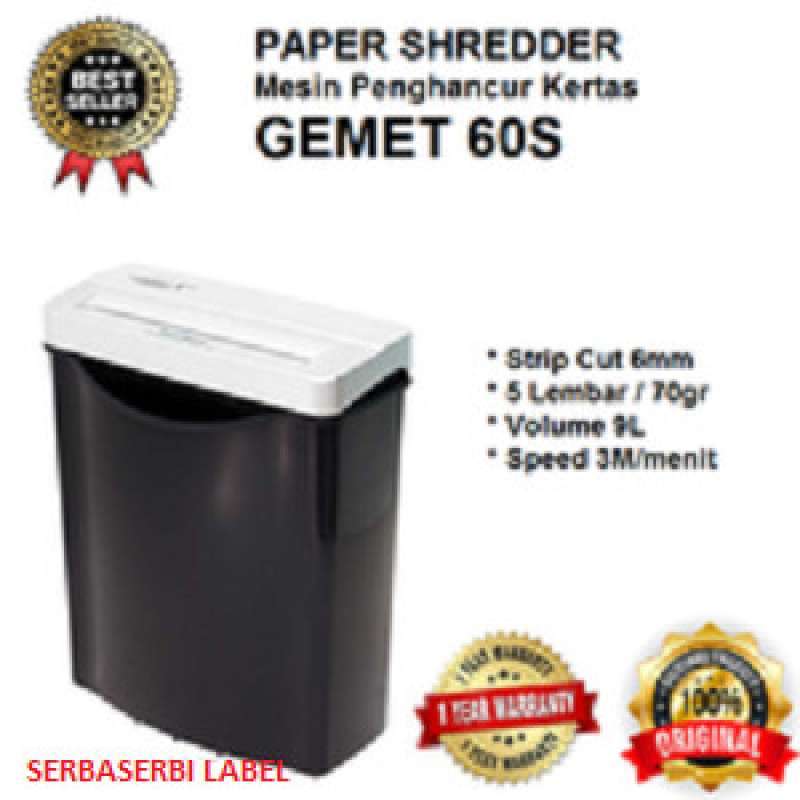 Promo Gemet 60s Mesin Penghancur Kertas | Paper Shredder Gemet 60 S ...