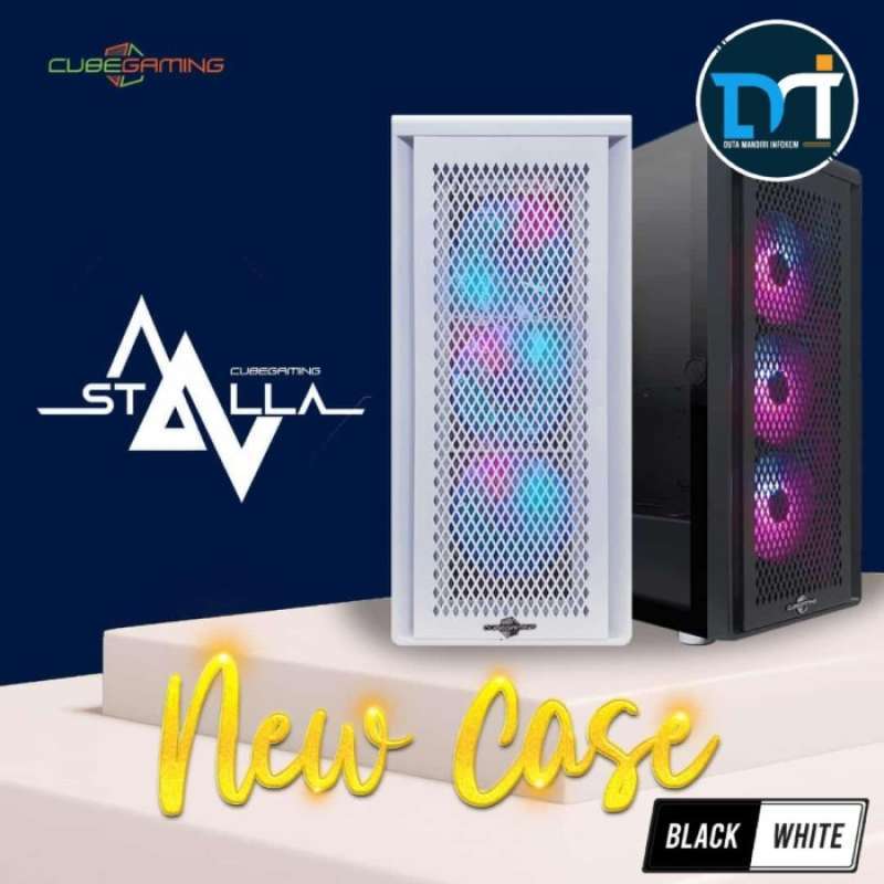 Promo Cube Gaming Stalla - Tempered Glass Mid-Tower Atx Gaming Case ...