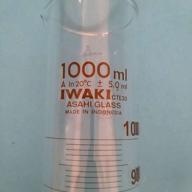 Promo Gelas Ukur 1000ml Iwaki Pyrex Measuring Cylinder 1 Liter 1l 1000 ...