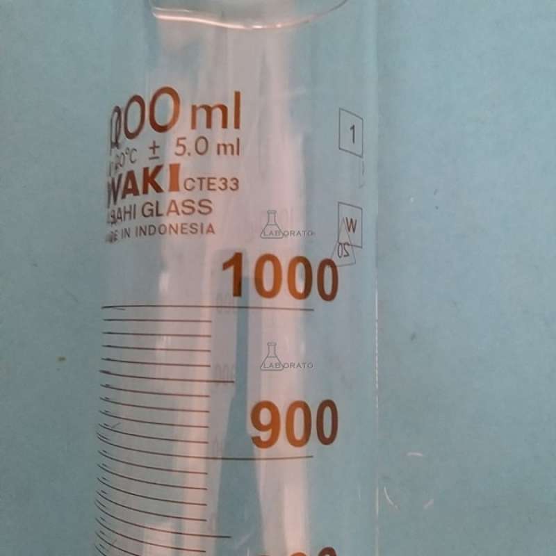 Promo Gelas Ukur 1000ml Iwaki Pyrex Measuring Cylinder 1 Liter 1l 1000 Ml Diskon 17% Di Seller ...