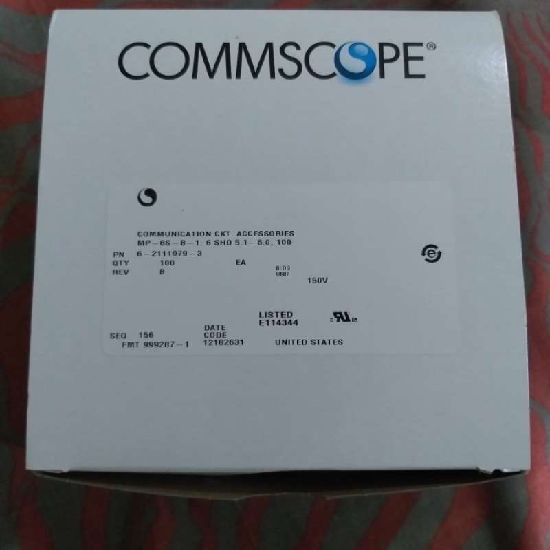 Promo Amp Cat 6 Konektor @100Bh / Rj45 Cat 6 Commscope / Rj45 Amp Cat6 ...