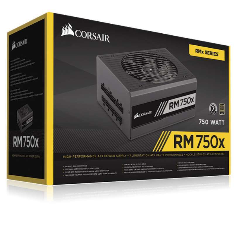 Promo Psu Corsair Rmx750 / Rm750X 750 Watt 80+ Gold Certified Fully ...