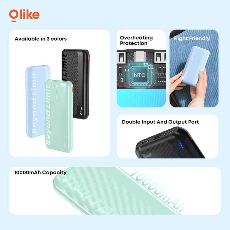 Jual Olike Powerbank P1 NEW 10000mAh 12W Dual Port USB ORIGINAL di ...