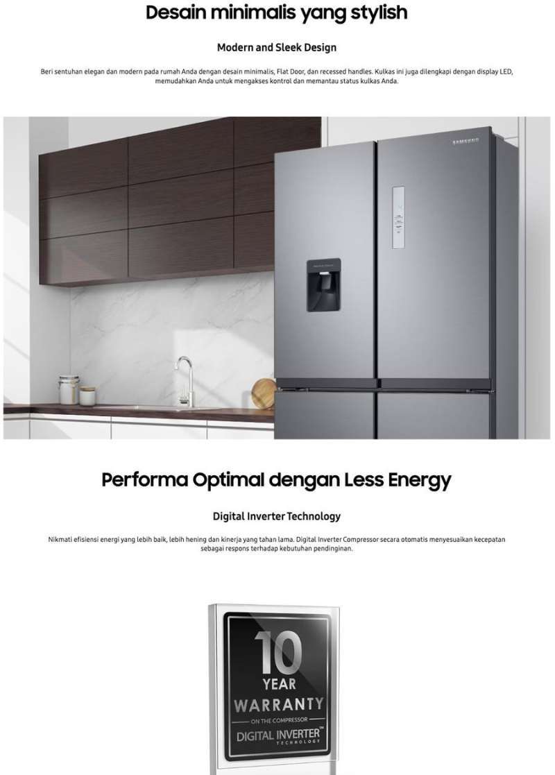 Jual Kulkas Samsung Side By Side 4 Pintu 466l / Rf48a4010b4 (inverter ...