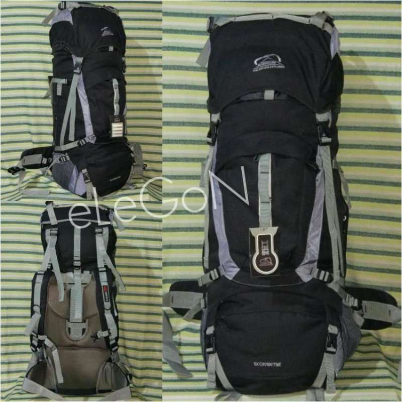 Jual Carrier Keril Tas Gunung Sioux 80 Liter Hitam Ori Not Eiger, Jws ...