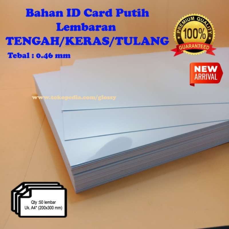Promo Bahan Pvc Id Card - Pvc Nya Saja - Lembaran Keras/tengah Diskon ...
