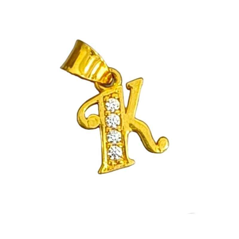 Jual New Liontin Huruf K Indah Zirkon 700 16k Mata Kalung Bandul ...