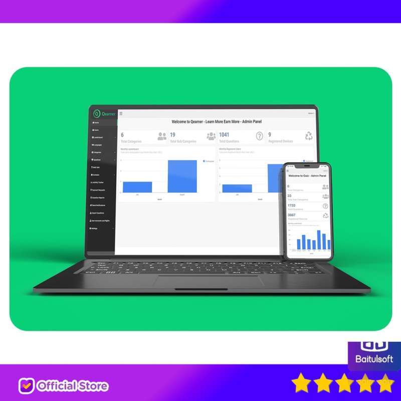 Jual QEARNER – QUIZ APP | ANDROID QUIZ GAME WITH EARNING SYSTEM + ADMIN PANEL BY BAITULSOFT di ...