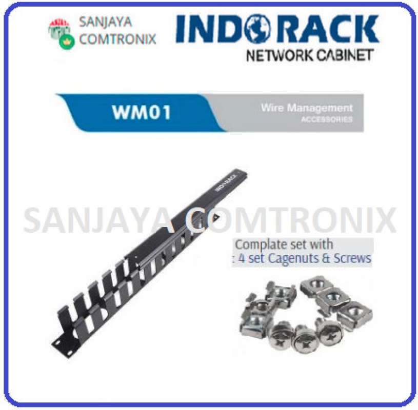 Promo Indorack Wm01 Wire Management Panel 1u 19 Wm-01 Diskon 23% Di ...
