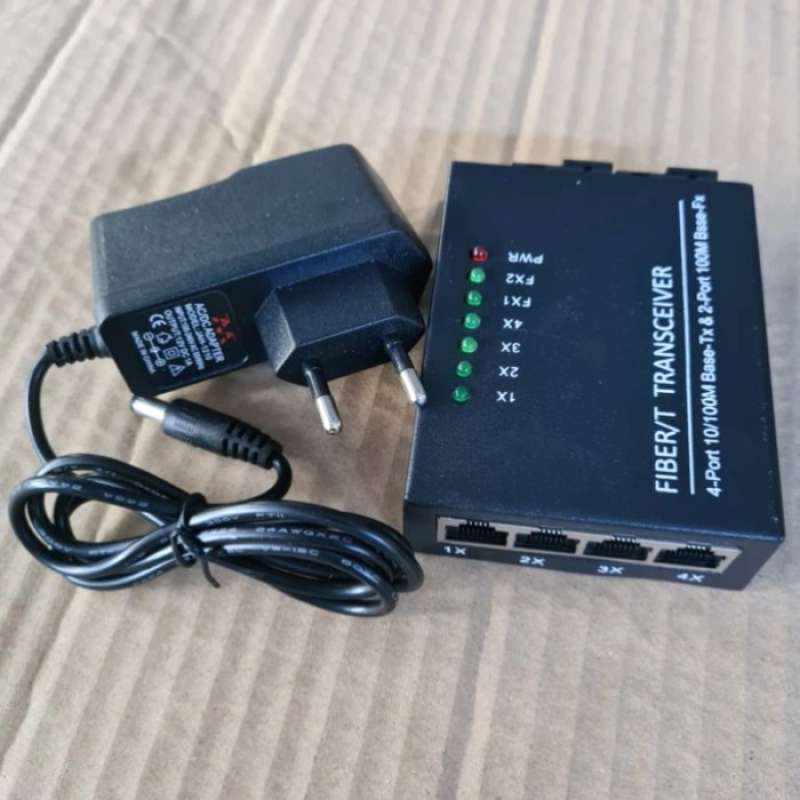 Promo Media Converter Fiber Optic Switch 2 SC FO AB Rj45 LAN HTB 3100 ...