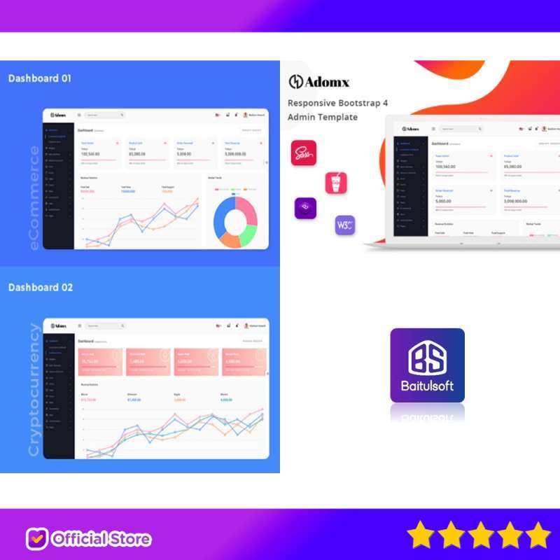 Jual Adomx - Admin Dashboard Html Template By Baitulsoft Di Seller Baitulsoft - Jagakarsa, Kota ...