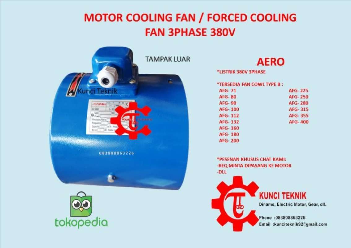 Promo Cooling Fan Motor/Pendingin Motor/Motor Fan/Forced Cooling fan G100B Diskon 33% di Seller ...