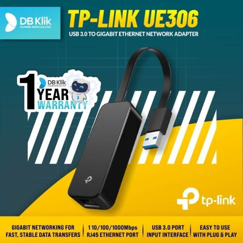 Promo Usb Lan Tp-link Ue306 Usb 3.0 To Gigabit Ethernet Network Adapter ...