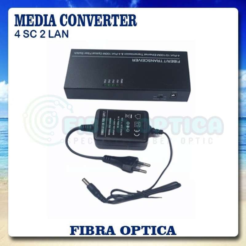 Promo Media Converter 4 SC 2 LAN | Ethernet Fiber Switch 4 FO 2 LAN 10/100 Diskon 23% di Seller ...