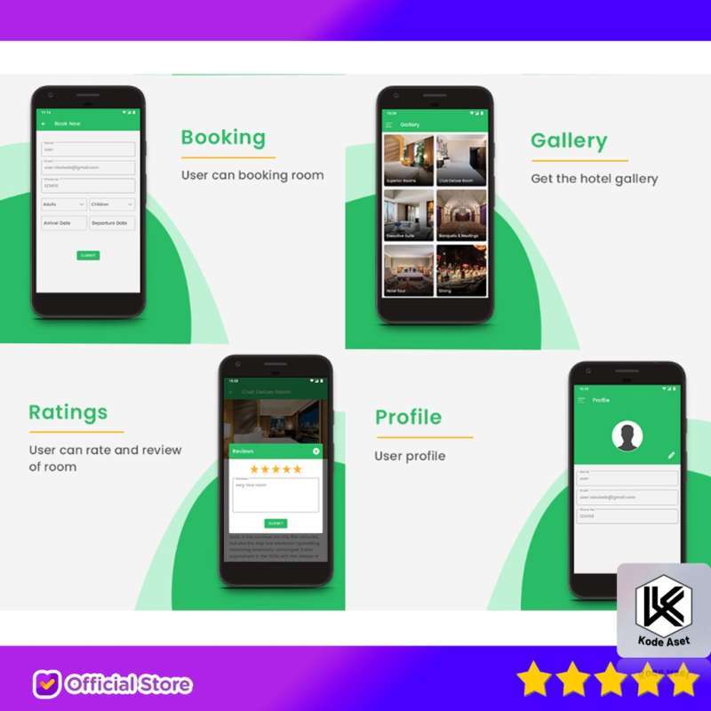 Jual SOURCE CODE APLIKASI ANDROID SINGLE HOTEL APPLICATION WITH ROOMS, GALLERY, MAP & BOOKING ...