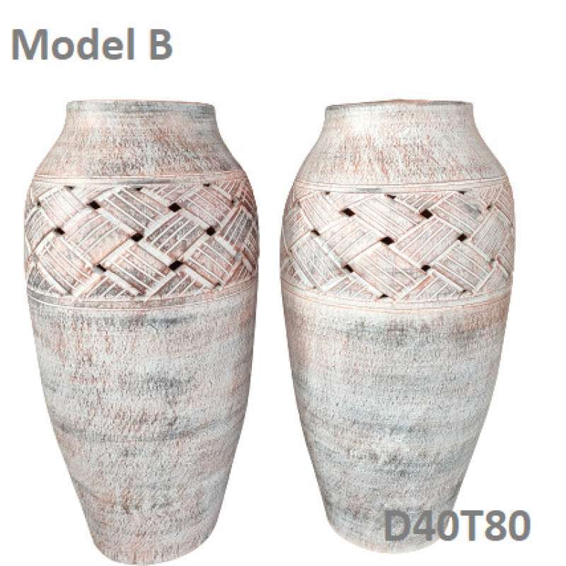 Jual New Guci Kendi Guci Vas Tanah Liat Warna Alami Dan Terakota ...