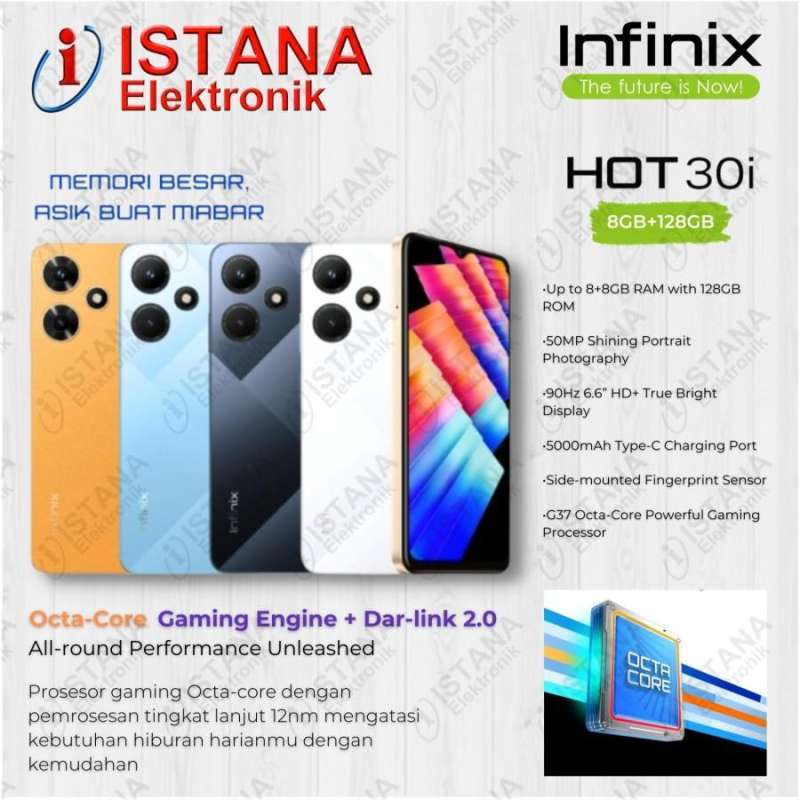 Jual INFINIX HOT 30i 8/128GB UP T0 16GB 90HZ SCREEN di Seller Istana ...