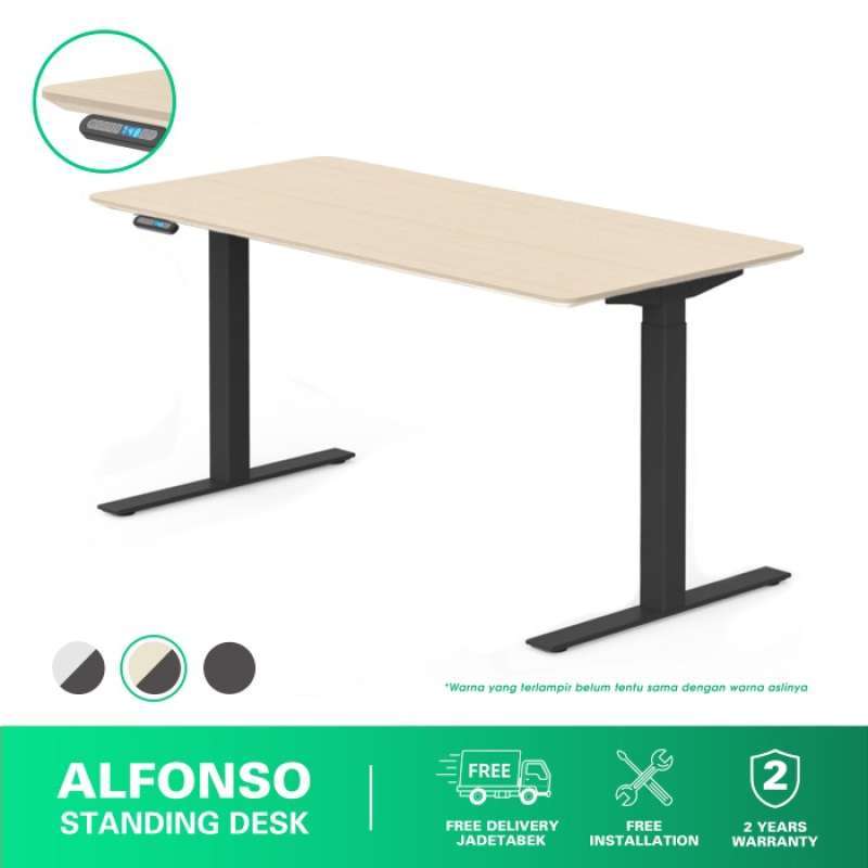 Promo Meja Kerja Height Adjustable Desk Stramm Alfonso Sf Diskon 23% di ...
